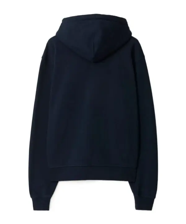Burberry Ekd Motif Zip-up Hoodie - Navy Blue
