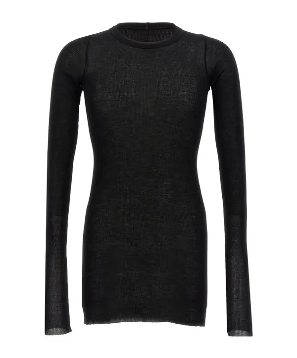 Rick Owens Long Sleeved Knitted T-shirt - Black
