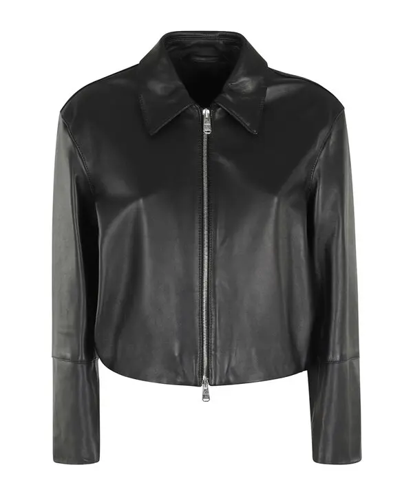 DONDUP Long-sleeved Leather Jacket