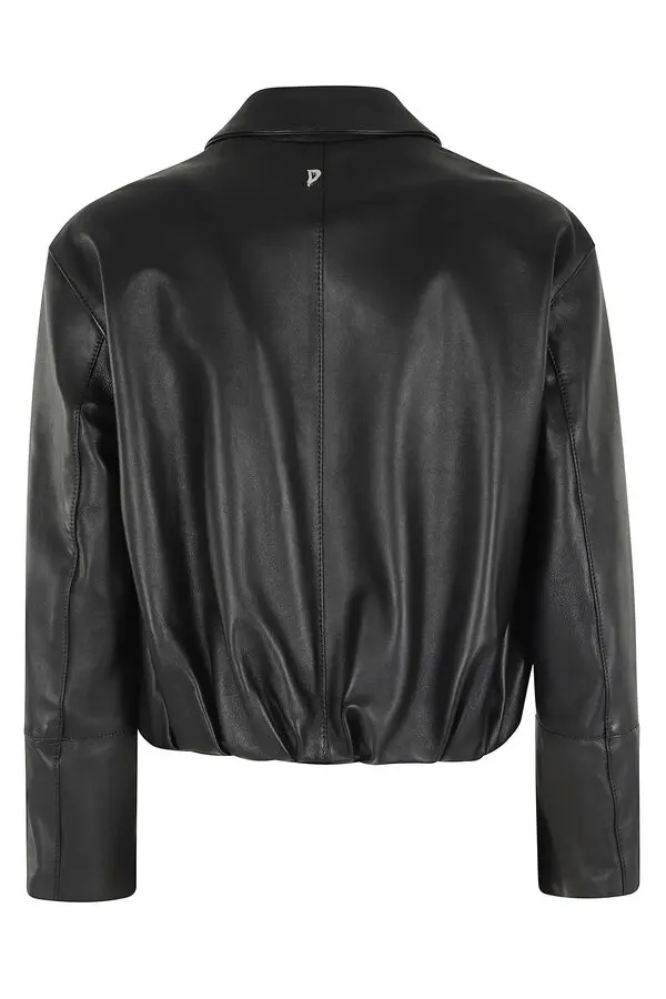 DONDUP Long-sleeved Leather Jacket