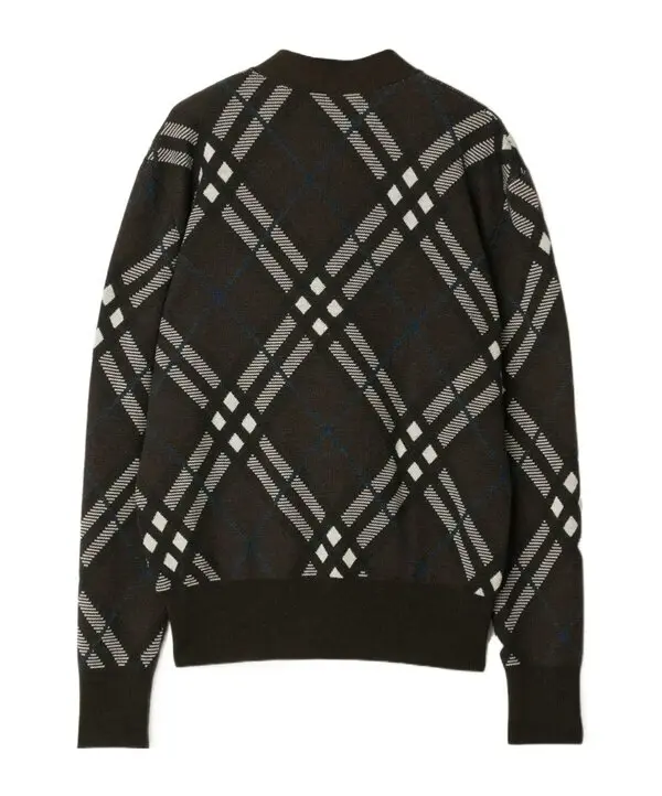 Burberry Checked V-neck Buttoned Cardigan