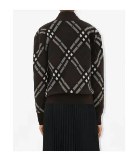 Burberry Checked V-neck Buttoned Cardigan