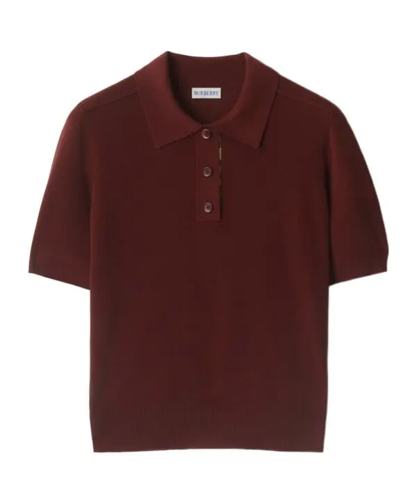 Burberry Short Sleeved Knitted Polo Shirt - Box