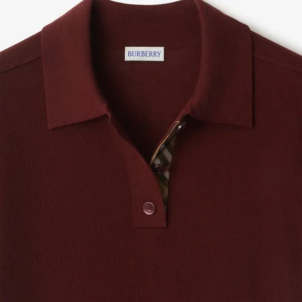 Burberry Short Sleeved Knitted Polo Shirt - Box