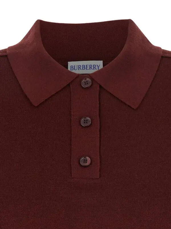Burberry Short Sleeved Knitted Polo Shirt