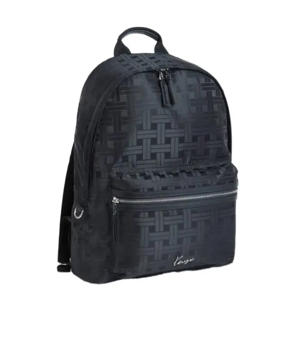 Kenzo Woven Pattern Backpack - Black