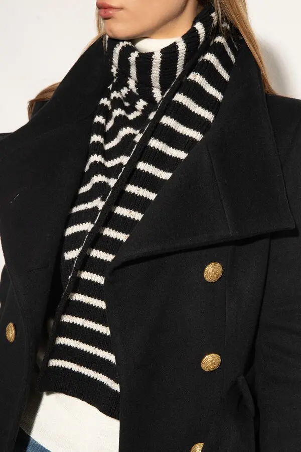 Balmain Logo Plaque Monogram Scarf