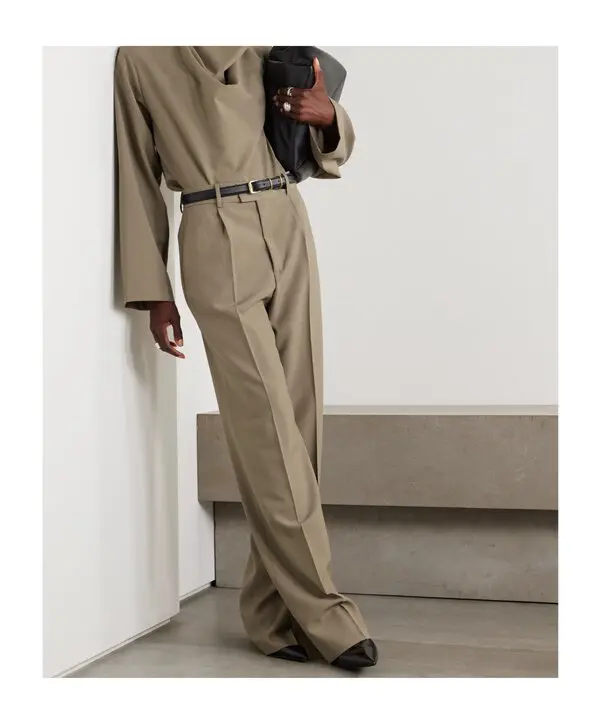 RÓHE Pleated Wool Wide-leg Pants