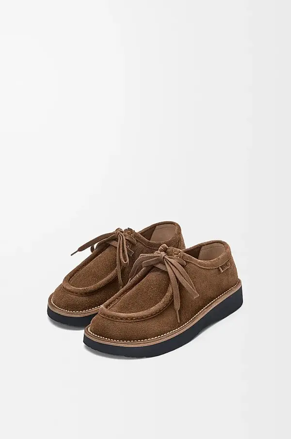 Loewe Faro Suede Lace-up Shoes