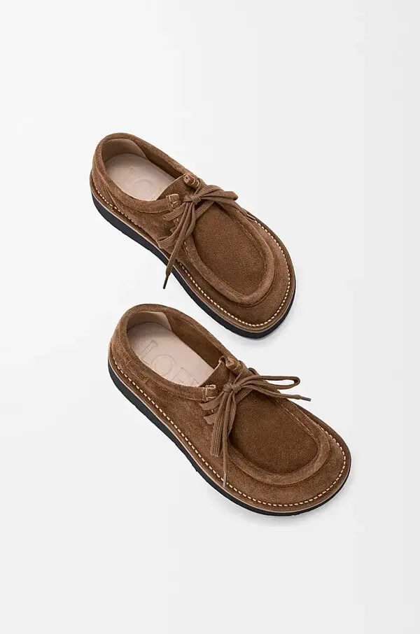Loewe Faro Suede Lace-up Shoes