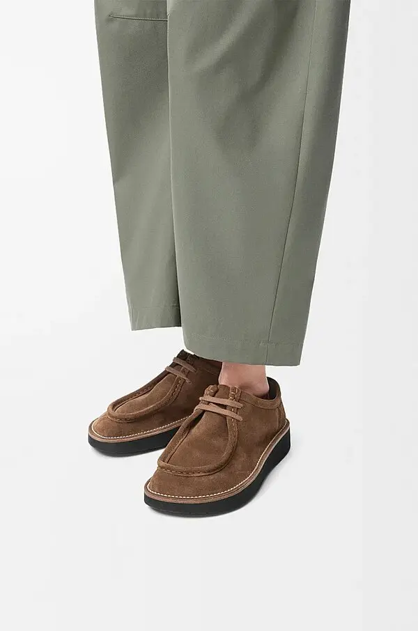 Loewe Faro Suede Lace-up Shoes