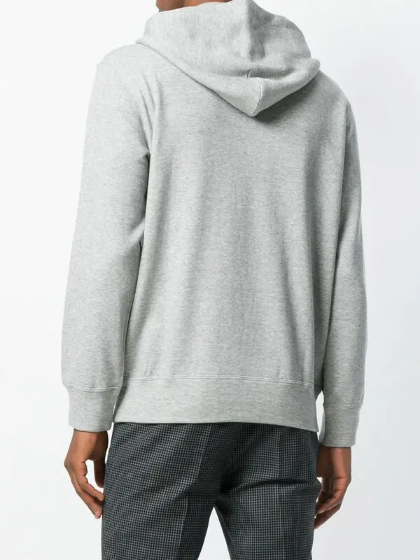 Play Comme Des Garcon Comme Des Garçons Play Hoodie With Embroidered Heart Logo - Gray