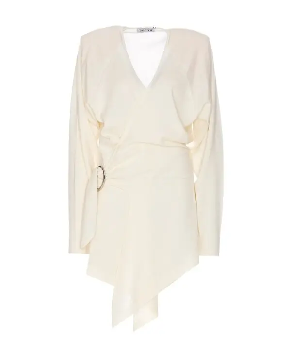Attico Hurley Asymmetrical Hem Mini Dress