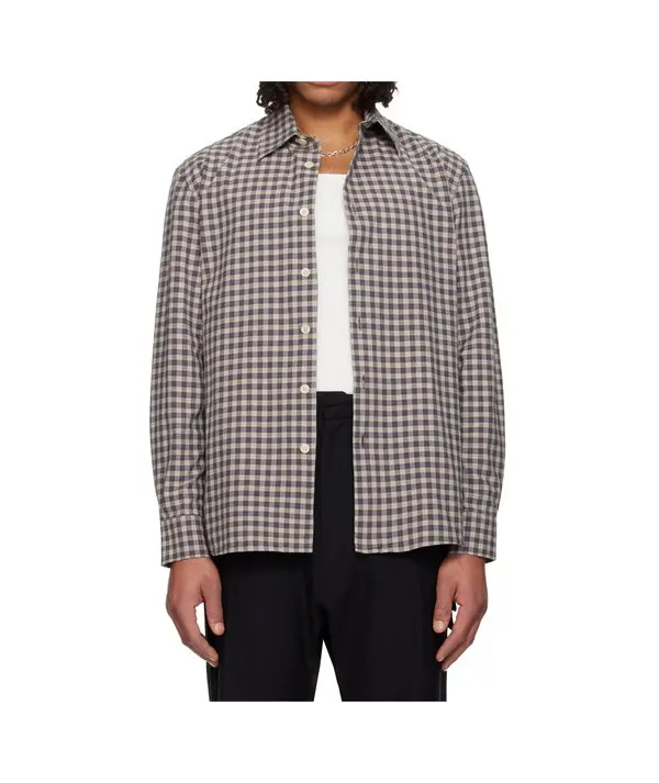 SUNFLOWER Studio Plaid Shirt - Gray