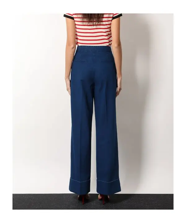 Valentino Garavani Button Detailed Straight Leg Jeans
