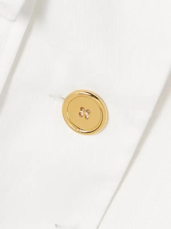 PATOU Cropped Jacket With Lapel Collar - White