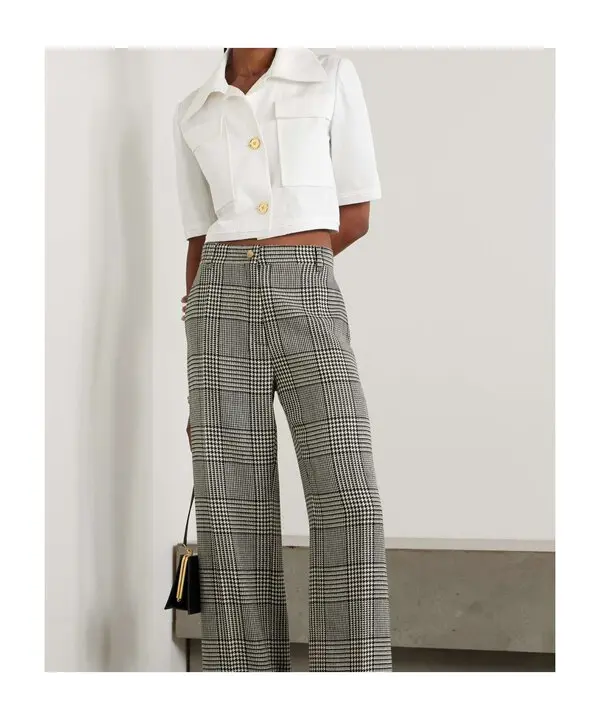 PATOU Cropped Jacket With Lapel Collar - White