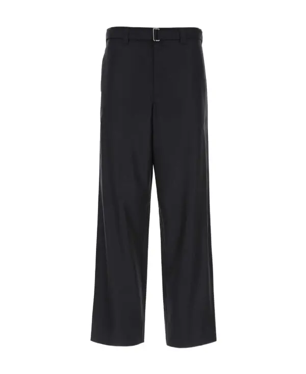 Prada Belted Straight Leg Pants - Blue