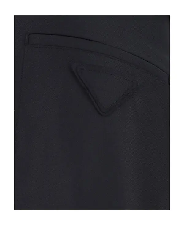 Prada Belted Straight Leg Trousers