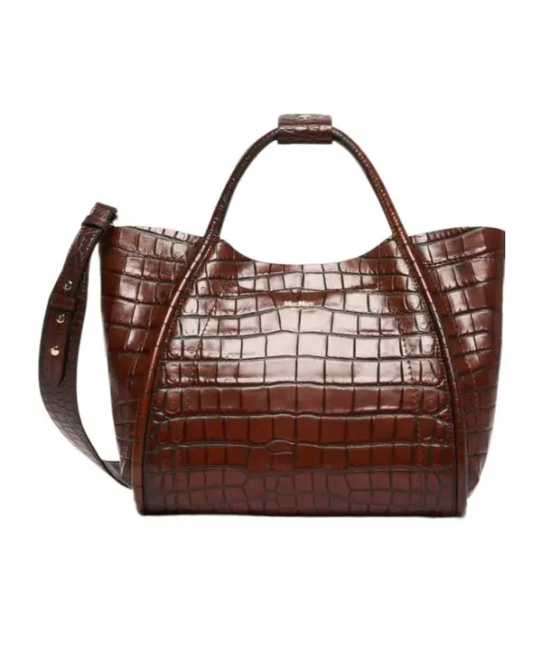 Max Mara Embossed Croc Effect Tote Bag