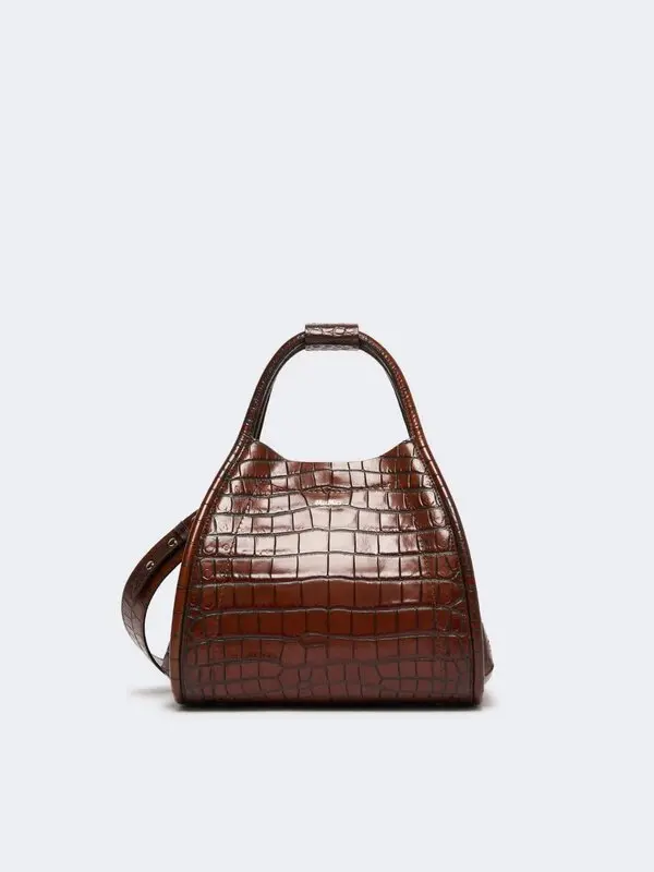 Max Mara Embossed Croc Effect Tote Bag