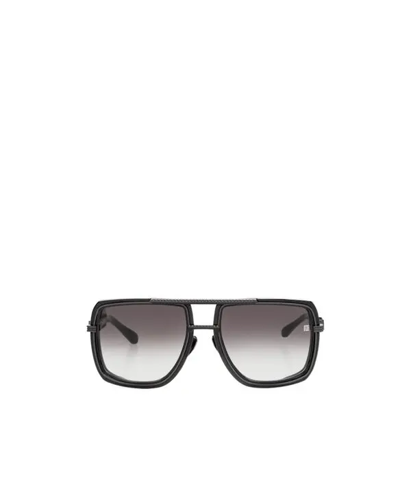 Balmain Soldier Square Frame Sunglasses - Gray