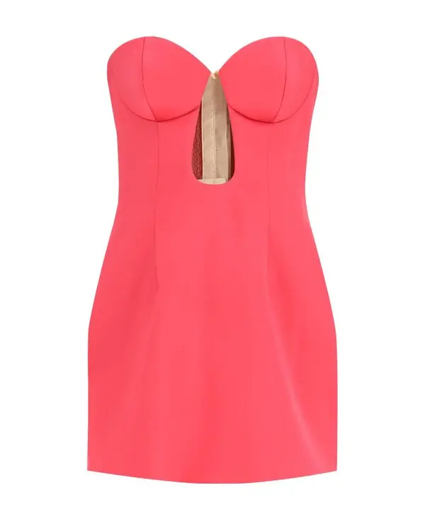 Magda Butrym Strapless Cut-out Silk Mini Dress