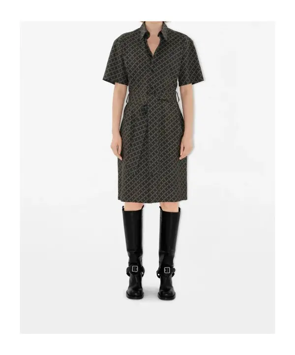 Burberry Checked Cotton Shirt Dress
