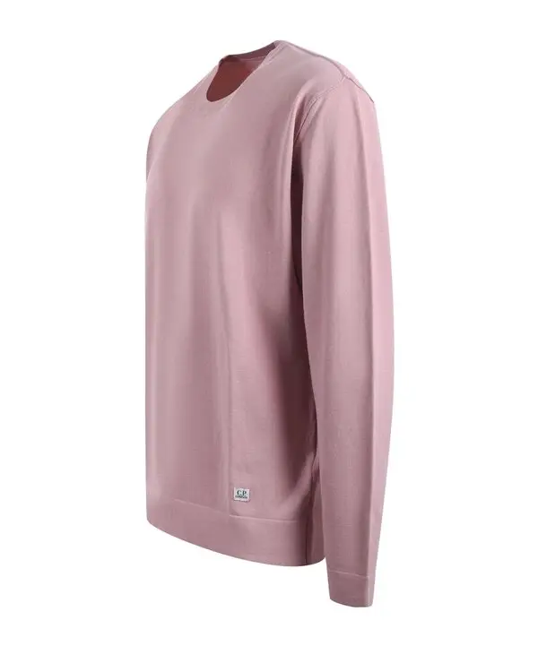C.P. COMPANY Ribbed Crewneck Knitwear - Pink