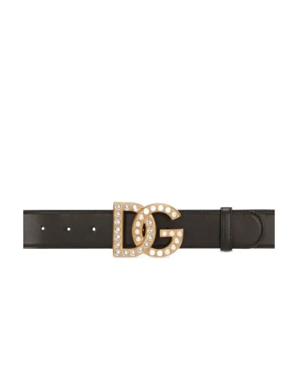 Dolce & Gabbana Dg Logo Embellished Buckle Belt