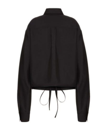 Valentino Garavani Techno Light Wrap Shirt - Black