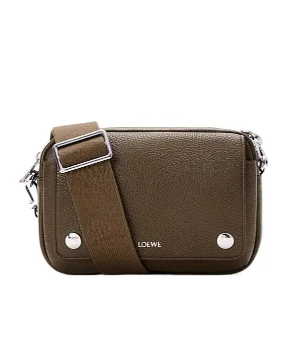 Loewe Small Pebble Messenger Bag - Tundra Green