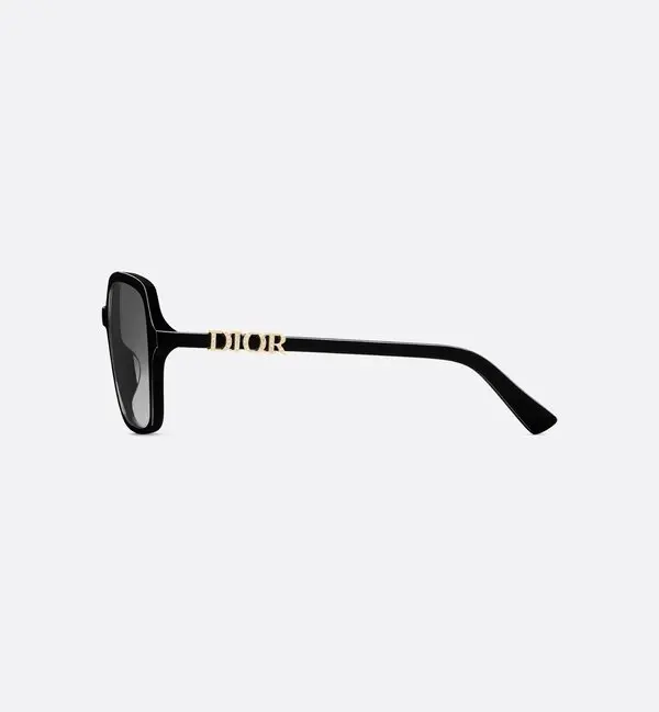 Dior Sunglasses With Embossed Logo Detail - Black
