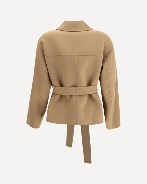 Max Mara Long Sleeved Double Breasted Short Coat