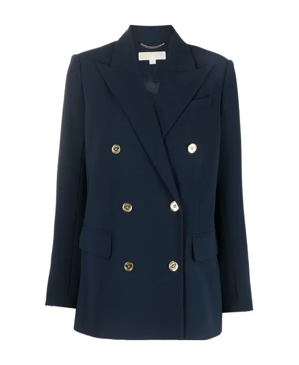 Michael Kors Double-breasted Peak Lapel Blazer - Black