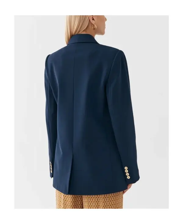 Michael Kors Double-breasted Peak Lapel Blazer - Black
