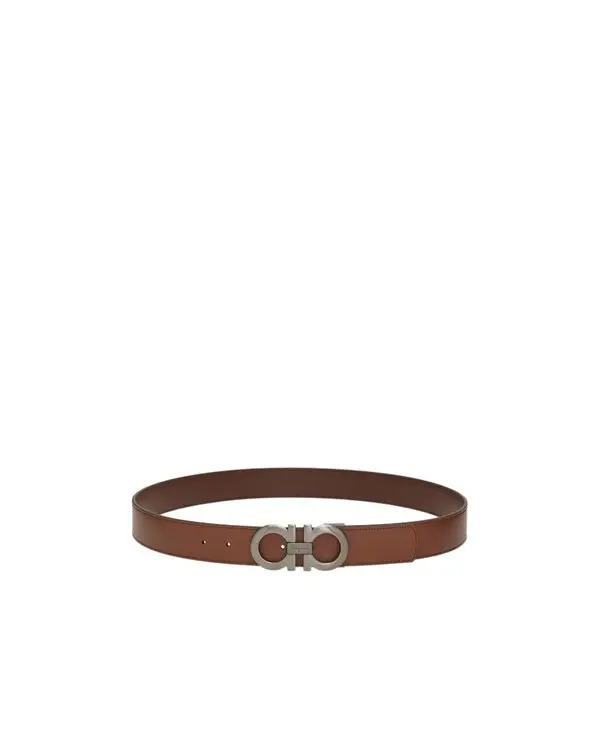 FERRAGAMO Gancini Reversible Belt - Brown