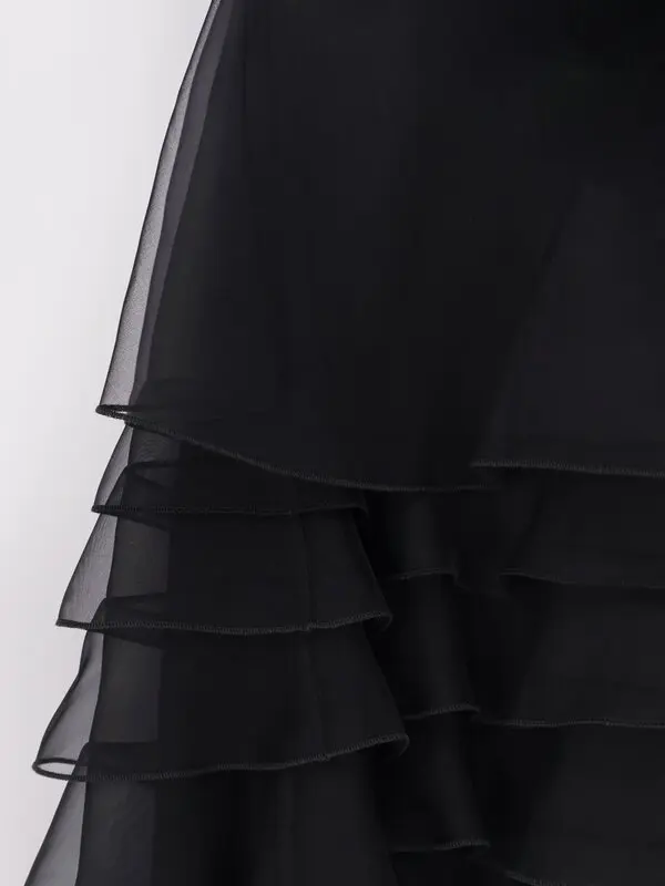 Dior Mid-length Ruffled Skirt - Black