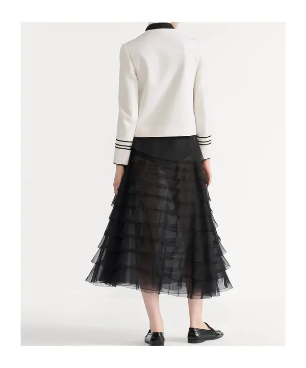 Dior Mid-length Ruffled Skirt - Black