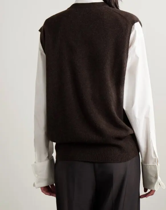 THE ROW V-neck Sleeveless Pullover