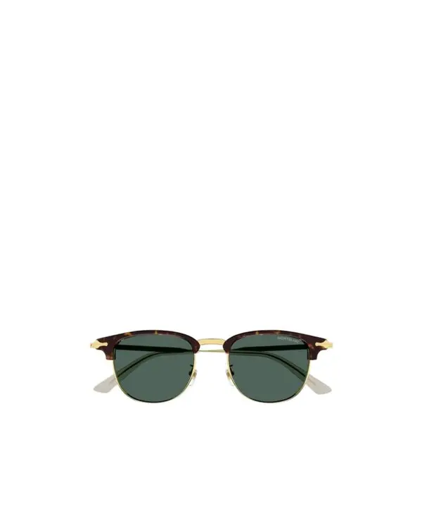 Montblanc Eyewear Square Frame Sunglasses - Havana And Gold