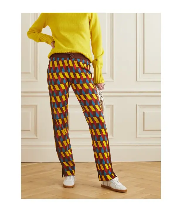La DoubleJ Geometric Print Casual Pants