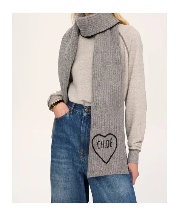 Chloé Encoeur Knitted Scarf