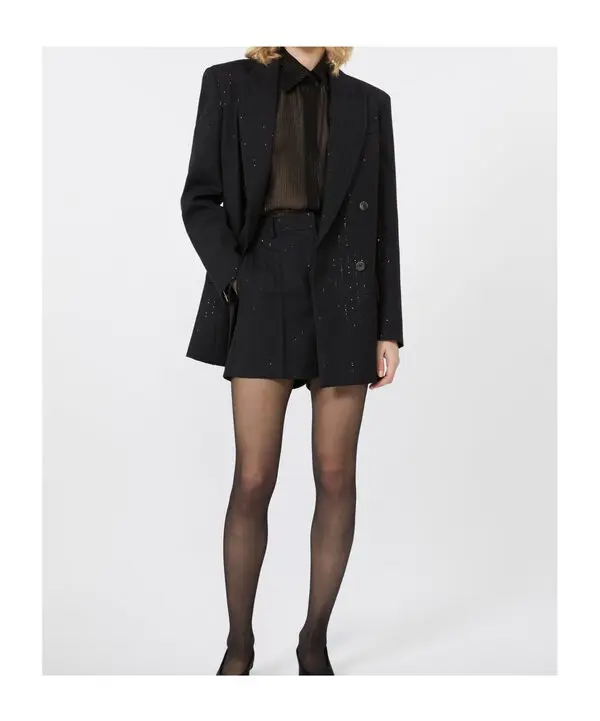 Max Mara Appia Sequined Double-breasted Blazer - Black