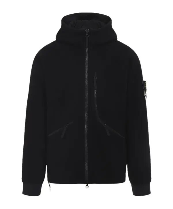 Stone Island Logo Patch Zip-up Jacket