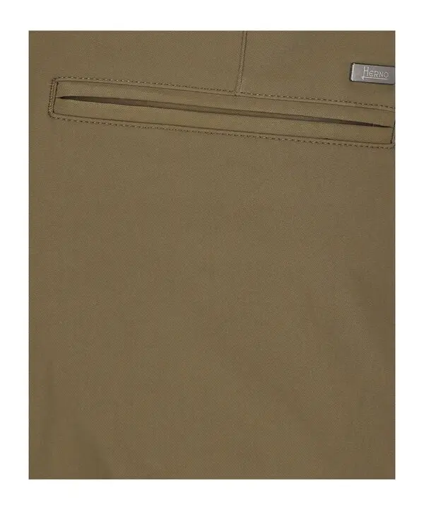 Herno Button Detailed Tapered Trousers - Brown
