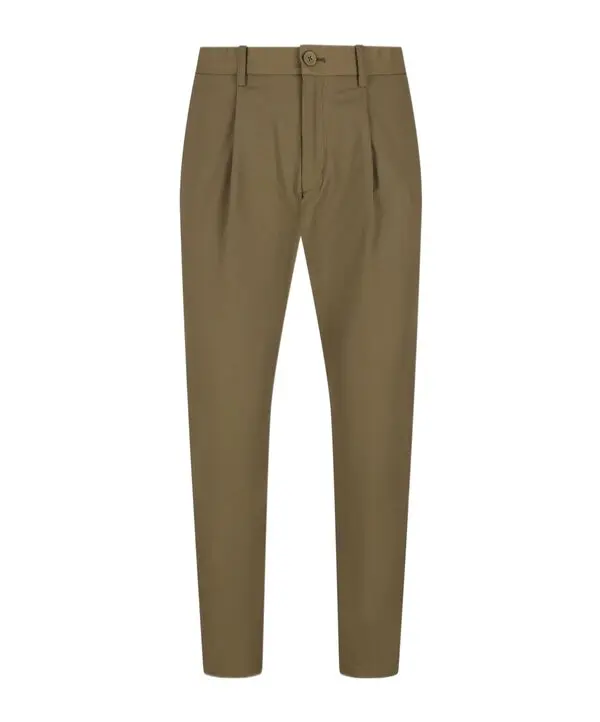 Herno Button Detailed Tapered Trousers - Brown