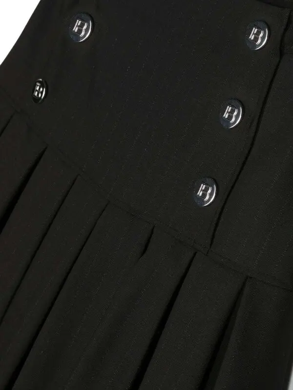 Balmain Button-detail Pleated Skirt