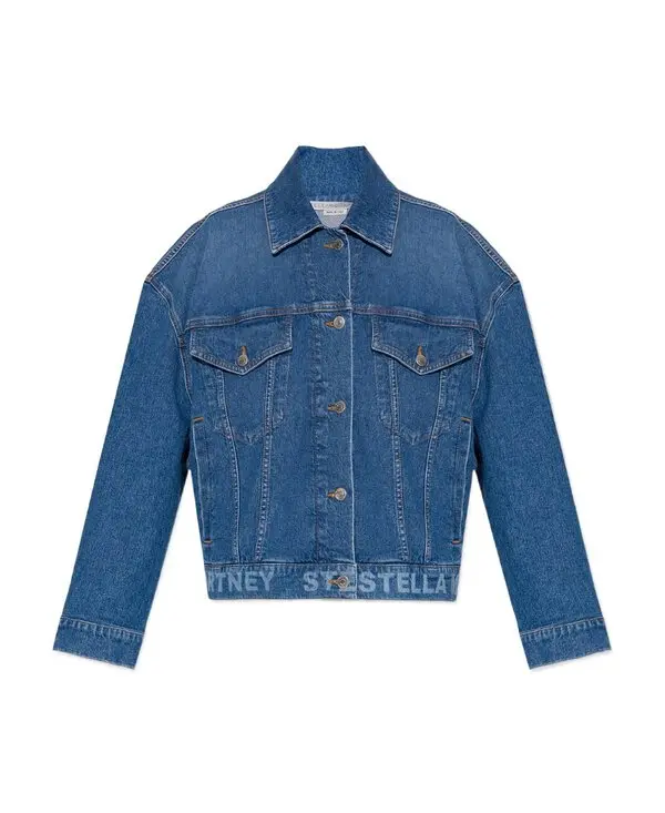 Stella McCartney Logo Oversized Denim Jacket
