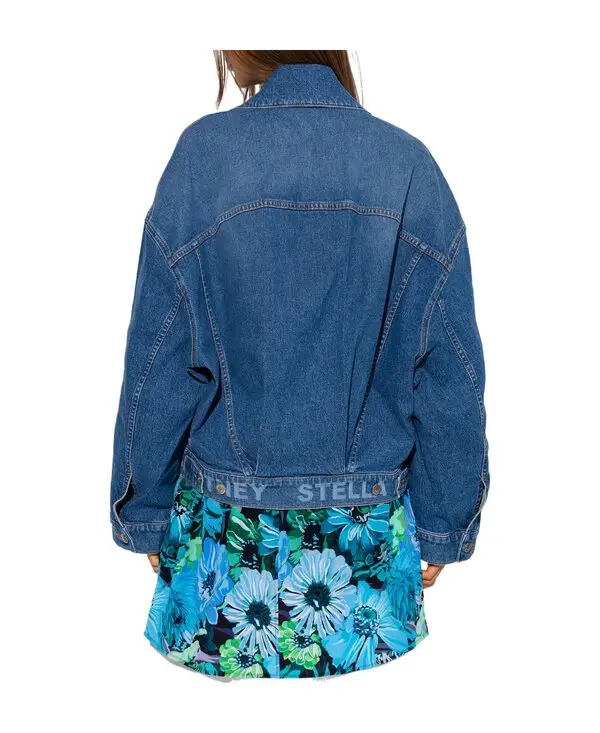 Stella McCartney Logo Oversized Denim Jacket